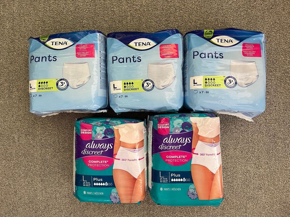 Tena und Always Pants (Neu und originalverpackt) in für CHF 43 – mit ...