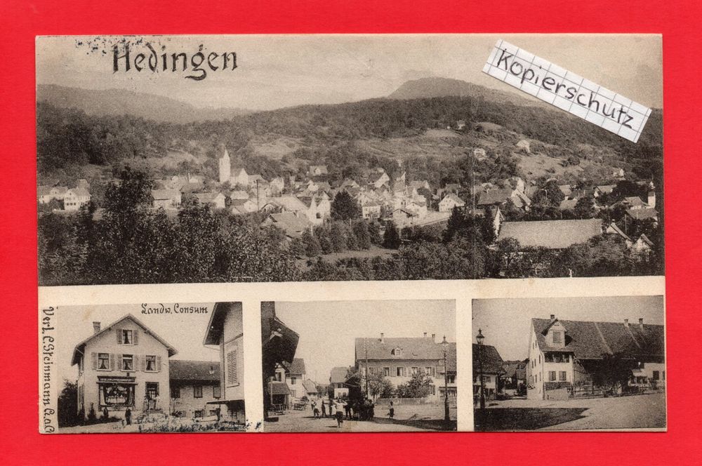 Hedingen (Bezirk Affoltern) im Soiliamt / Lichtdruck ca 1910 | Kaufen ...