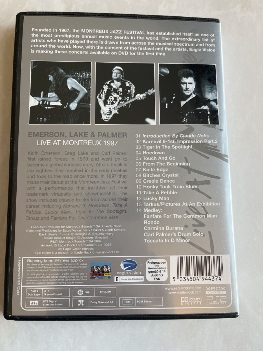 Emerson, Lake & Palmer - Live at Montreux 1997 DVD 💿🎶🎸🎼 (Gebraucht) in ...