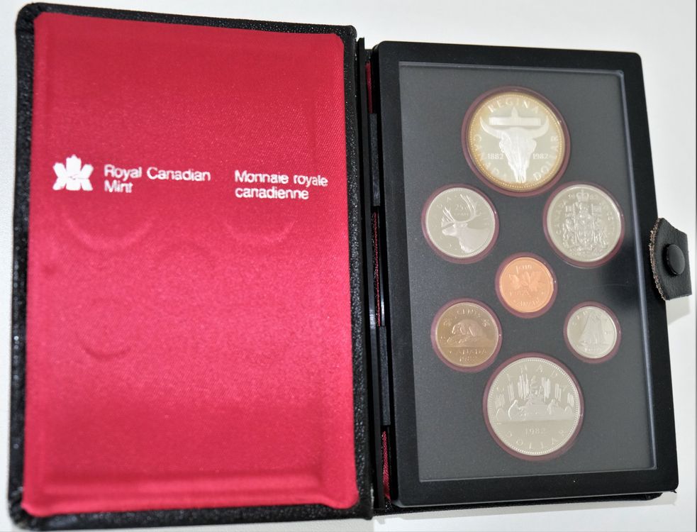 Münz-Satz 1982 Royal Canadian Mint, Etui und Original Karton (Neu und ...