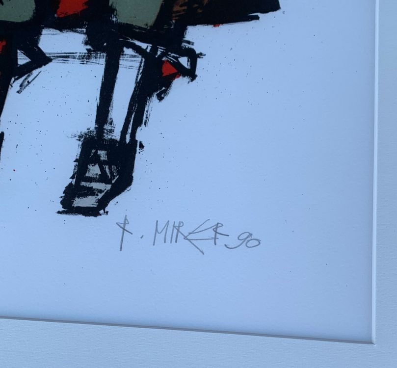 Rudolf Mirer (1937) grosses Lithographie Handsigniert (Gebraucht) in Root für CHF 680 – mit ...