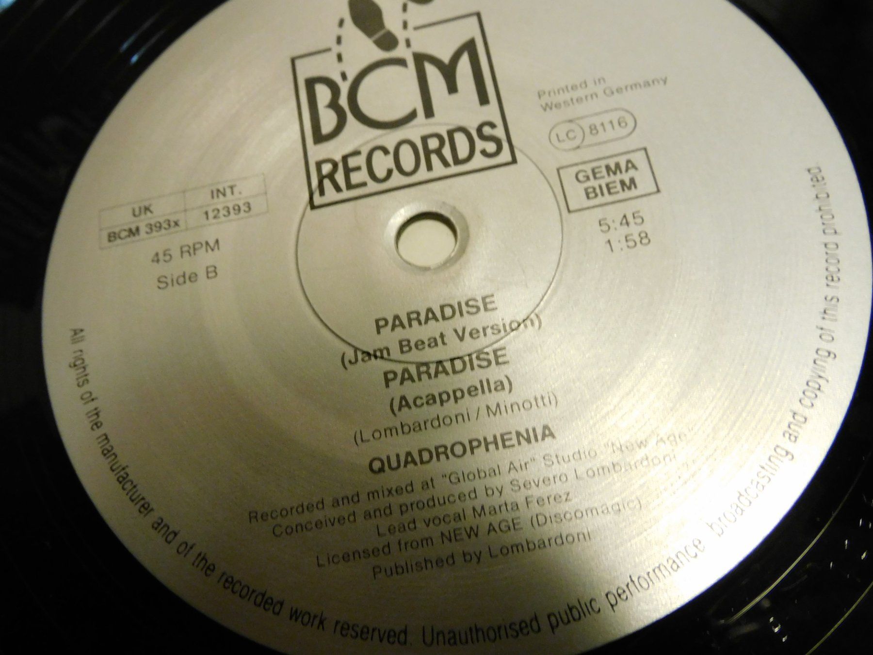 LP Schallplatte 1989 - D-Mob Jam Beat Version House Mix (Gebraucht) in ...