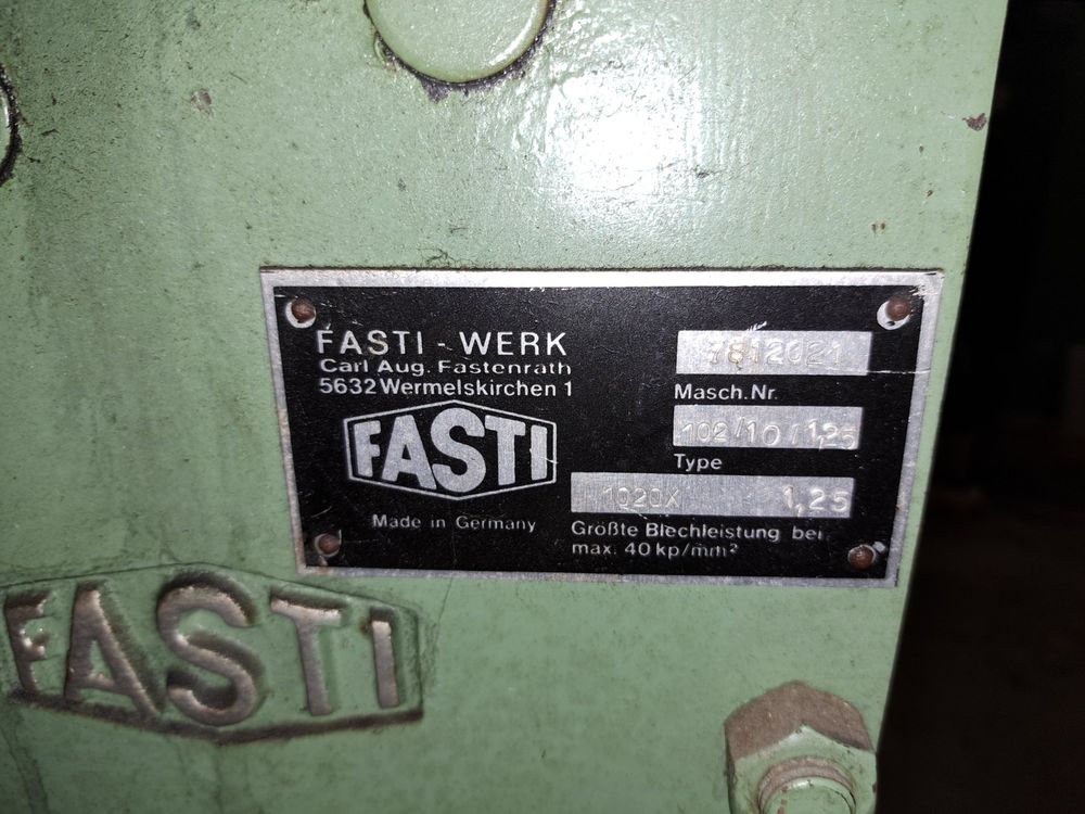 Rundbiegemaschine Fasti (Gebraucht) in Untersteckholz für CHF 476 – nur ...
