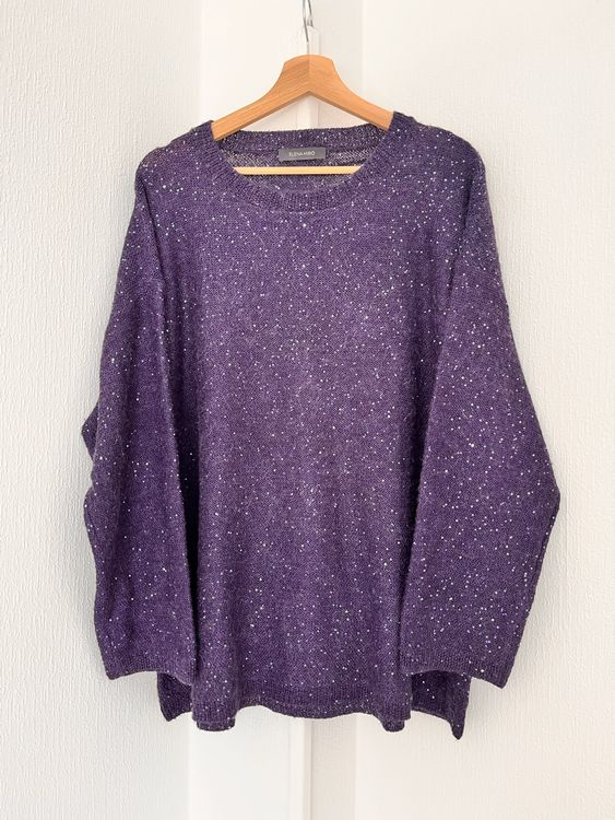 Elena Miro Purple Embellished Oversized Knit, XL (D'occasion) à ...