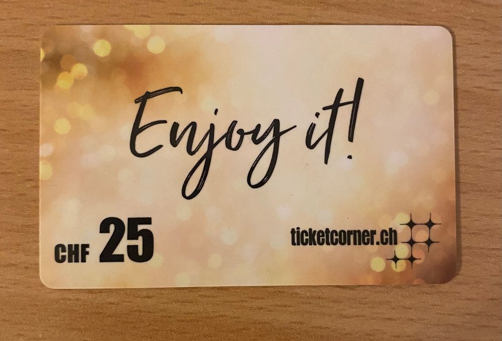 Ticketcorner Gutschein 25 Fr. für 19 Fr. (Neu (gemäss Beschreibung)) in ...