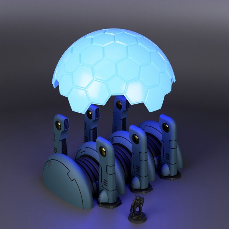 Warhammer 40k Tau shield Generator terrain wargame miniature (Neu ...