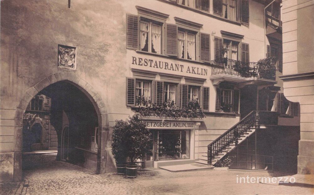 Zug ZG // ca. 1920 Restaurant Aklin Metzgerei (Gebraucht) in Basel für ...