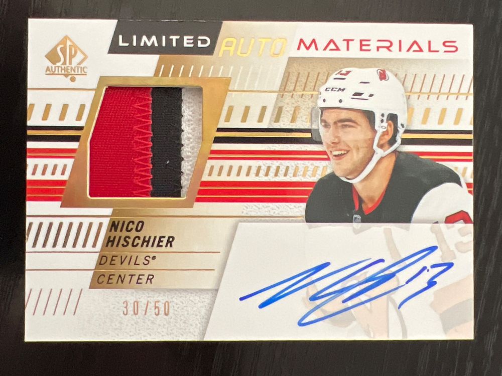 Nico Hischier NHL Original Autogramm Limitiert /50 Devils (Gebraucht ...