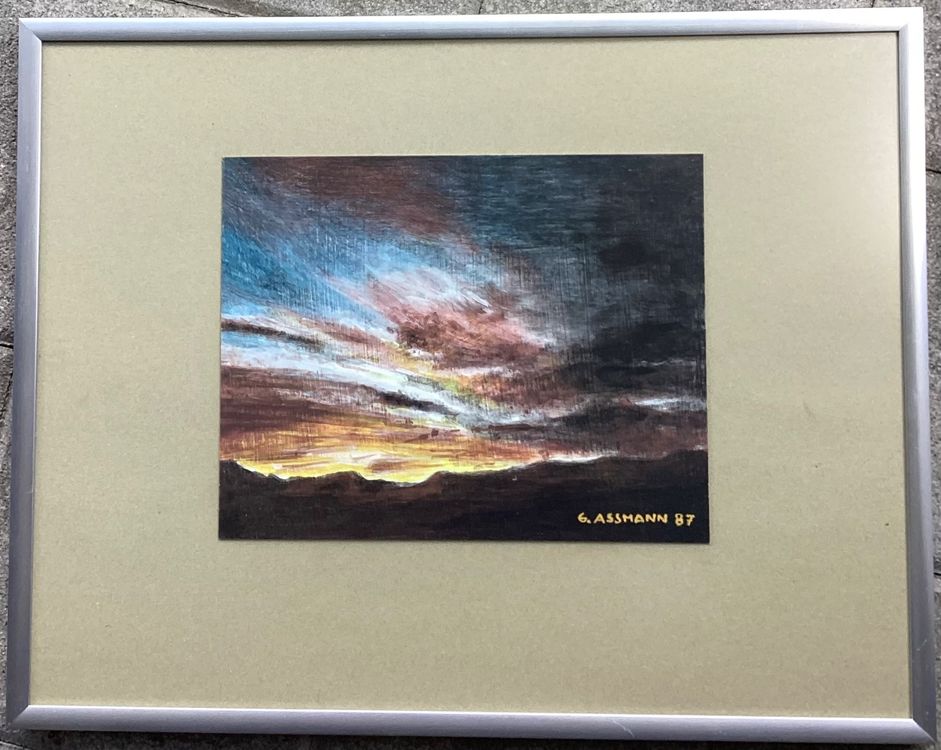 Gewitter Szene Aquarell Signiert G. ASSMANN | Kaufen auf Ricardo