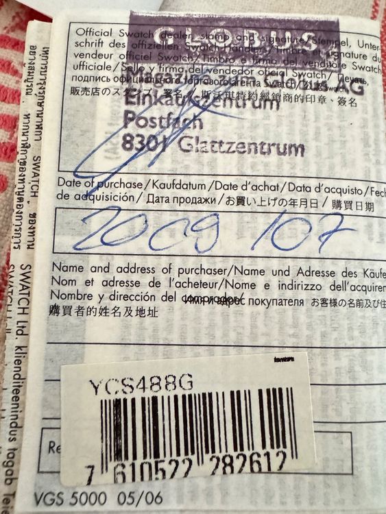 Swatch Uhr Irony Chrono YCS488 G Caviar D Aubergin Edelstahl (Gebraucht ...