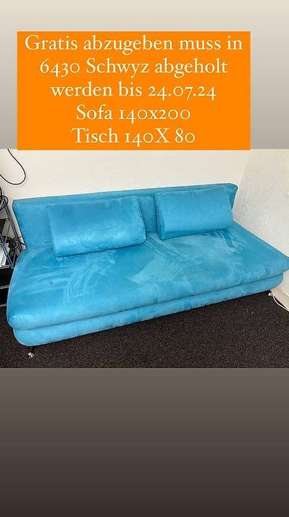 Gratis Sofa und Tisch (Gebraucht) in Schwyz für CHF 1 – nur Abholung auf Ricardo kaufen