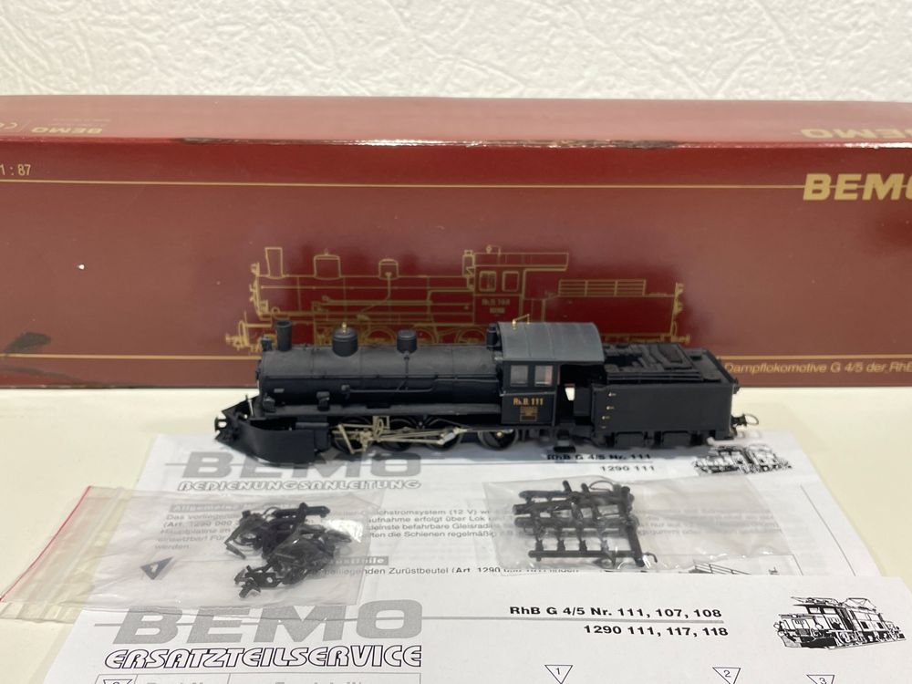 Bemo 1290 111 RhB G 4/5 111 Dampflok mit Schneeräumer, H0m | Kaufen auf ...