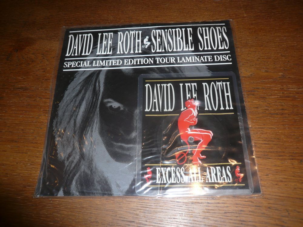 DAVID LEE ROTH Sensible Shoes - SHAPE PICTURE DISC - UK 1991 (Neu und ...