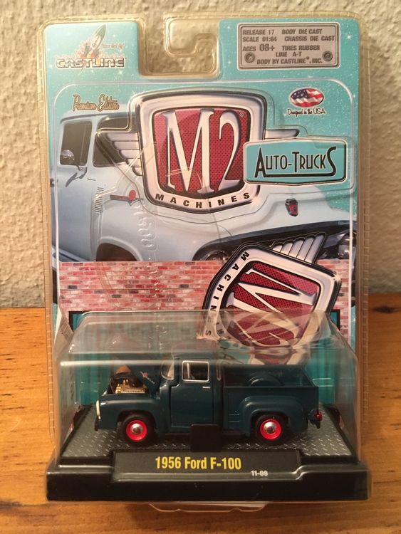 Modellauto Ford F-100 1956 grün rot 1:64 in OVP, Castline M2 | Kaufen auf Ricardo