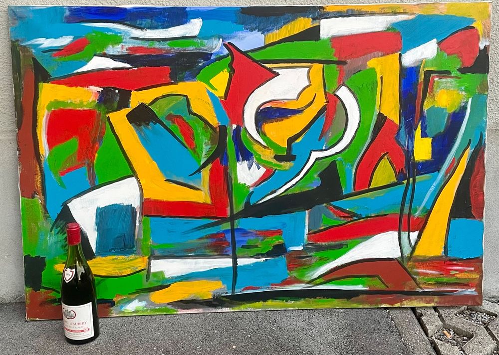 Andreas HARSCH (1884-1972) Grosse Abstrakte Öl Gemälde | Kaufen auf Ricardo