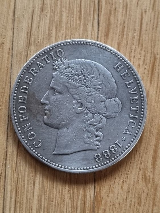 5 Franken 1888 - Frauenkopf - RAR! (Gebraucht) in Mels für CHF 729.9 – mit Lieferung auf Ricardo ...