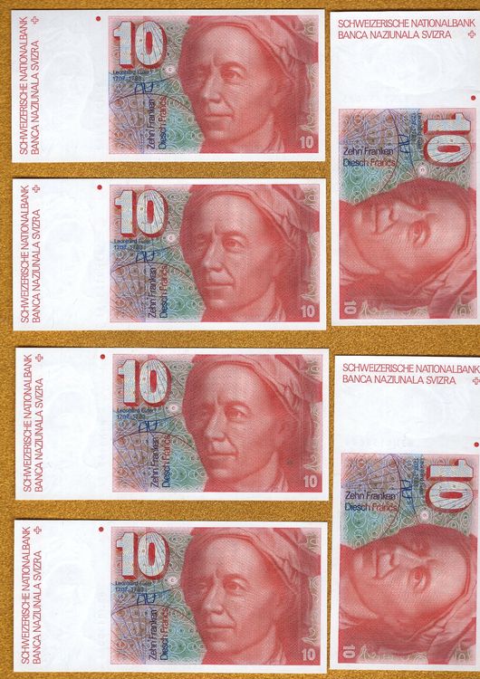 Schweizer noten 6 stück UNC serie consecutive 1983 | Kaufen auf Ricardo