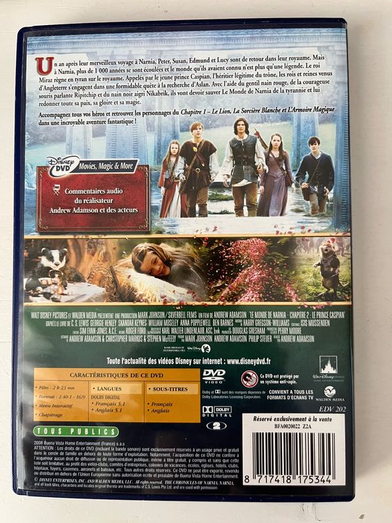 Narnia | Le Prince Caspian (2008) DVD 📀 (FR/EN) (Neu (gemäss Beschreibung)) in Sierre für CHF 3. ...
