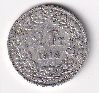 Schweiz 2 Fr. 1914 ss-vorz | Kaufen auf Ricardo