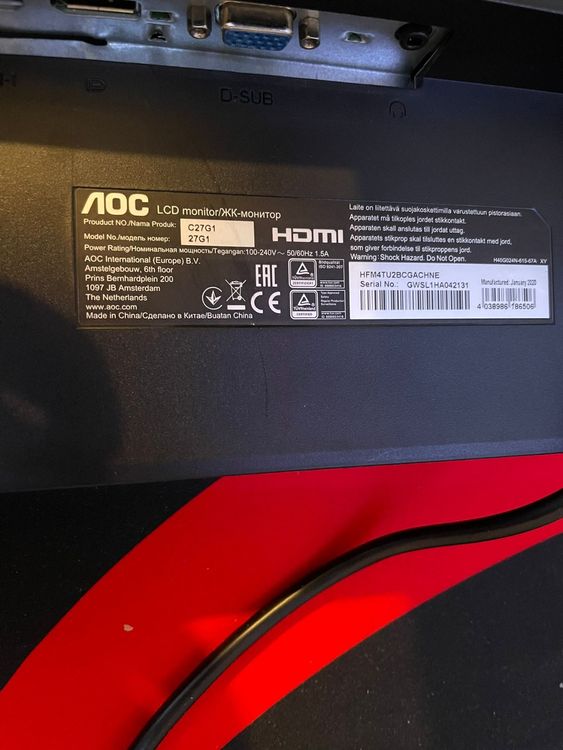 AOC C27G1 Gaming Monitor | Kaufen auf Ricardo AOC C27G1 Gaming Monitor | Kaufen auf Ricardo