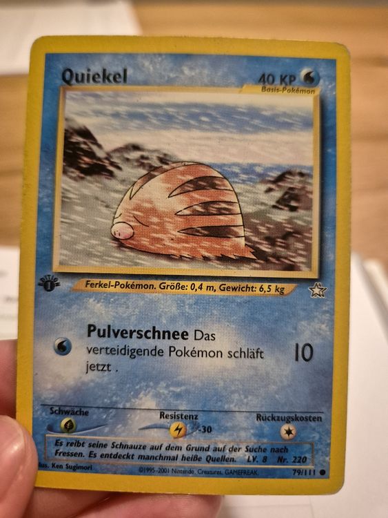 Pokemon Quiekel 1.Edition Neo Genesis (Gebraucht) in Romanshorn für CHF ...