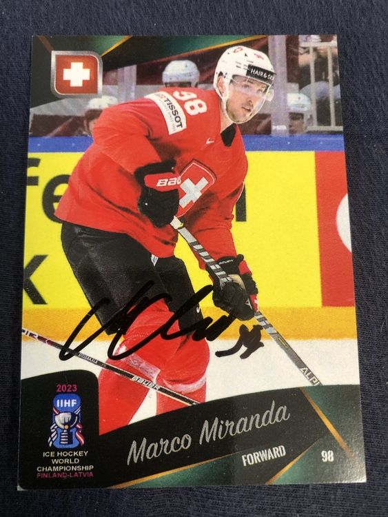 Marco Miranda Genf Servette ZSC Hockey Card signiert (Gebraucht) in ...