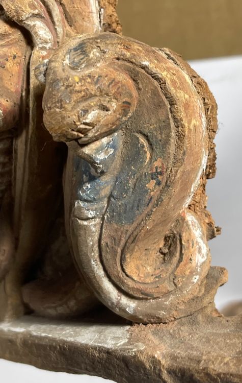 Antike Asiatische Holz Schnitzerei von zwei Drachen Gesta | Kaufen auf ...