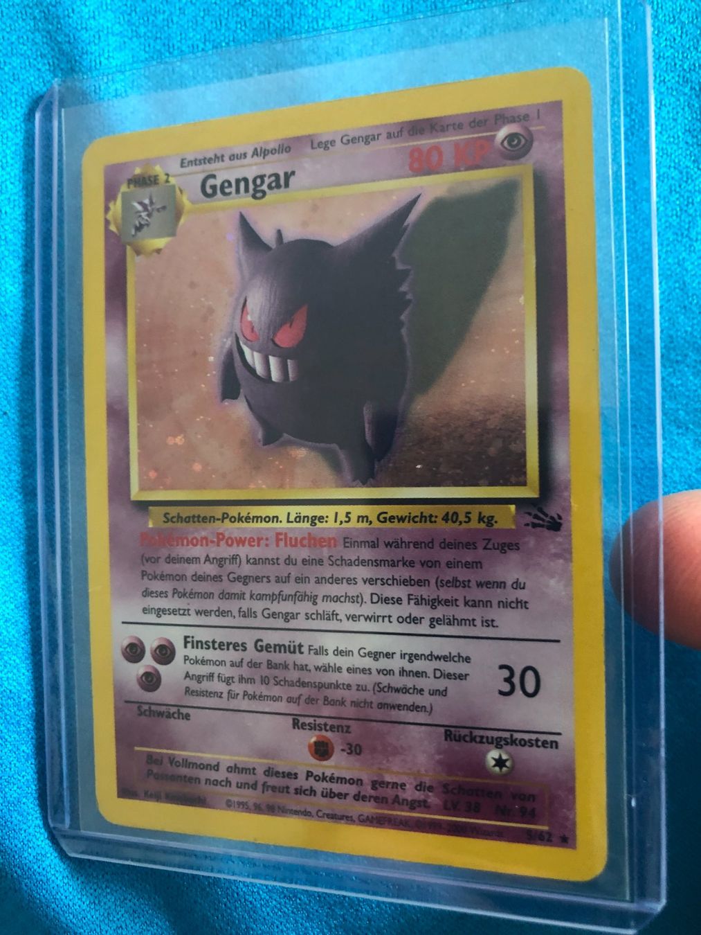 Pokemon - Gengar Holo (5/62) Fossil Deutsch - LP - (Gebraucht) in ...