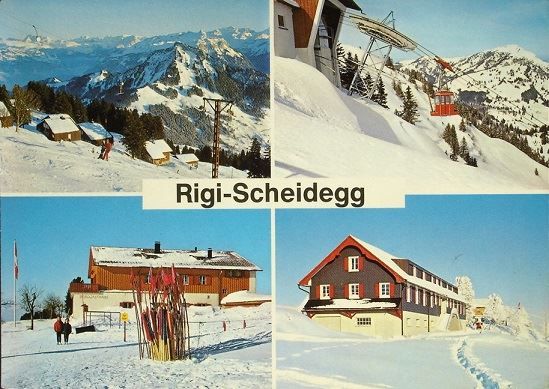 RIGI-SCHEIDEGG Berghotel, Luftseilbahn Chräbel, Skilift (Gebraucht) in ...