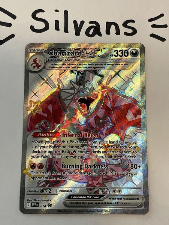 Charizard ex Full Art Shiny Tera Black Star Promo SVP074 EN | Kaufen ...