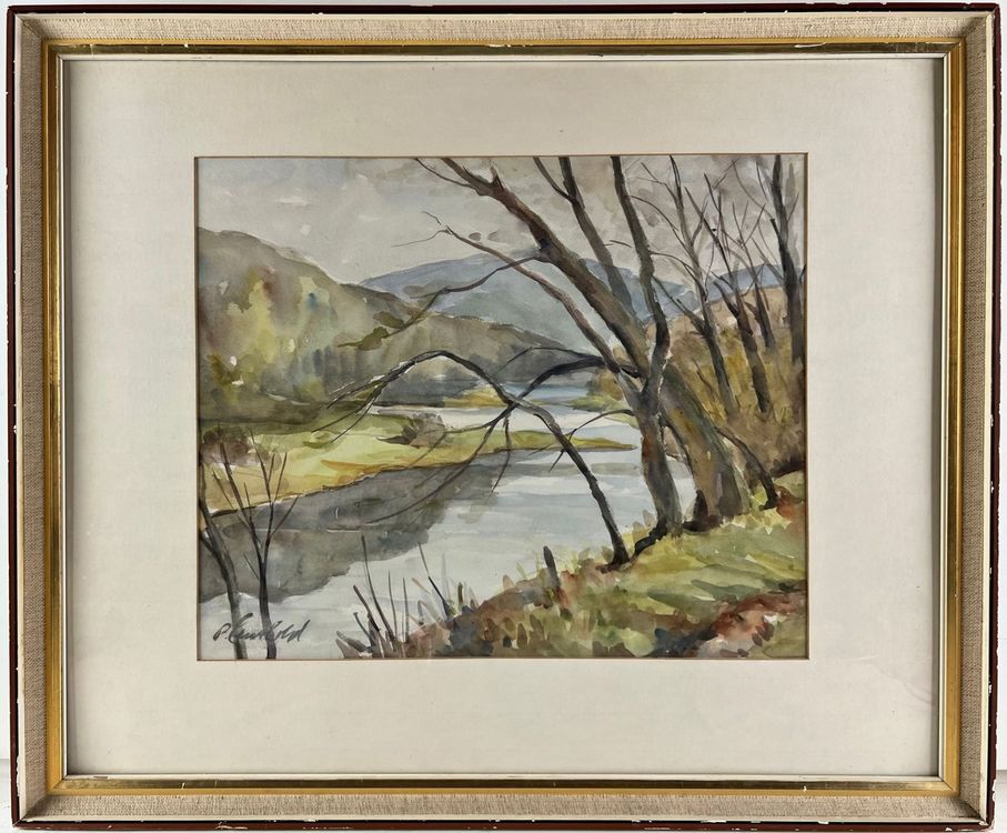 Landschafts Aquarell Signiert. | Kaufen auf Ricardo