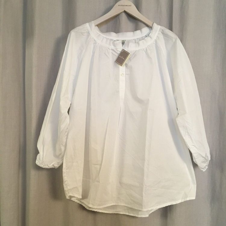 Camicia Donna Schlupf Bluse Carmen 100 % BW weiss Gr 4 (Neu und ...