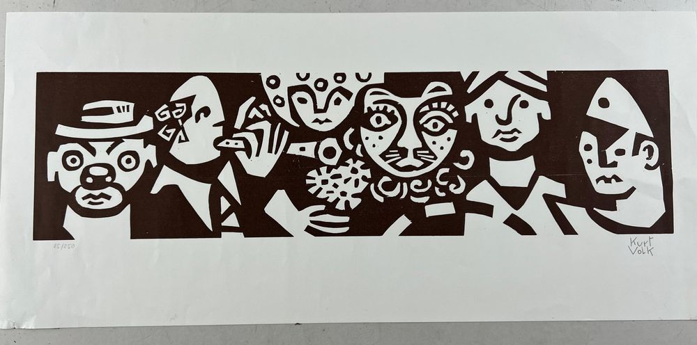Kurt Volk (1919 - 1993) CH Maler Holzschnitt Handsigniert (Gebraucht ...