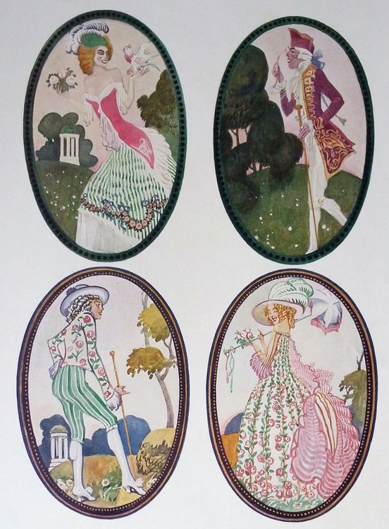 Farbtafel Motive galantes Jahrhundert, Paul Segieth, um 1900 (Gebraucht ...