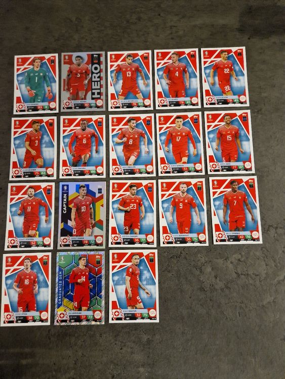 Euro 2024 Schweiz Team komplett alle Karten (Neu (gemäss Beschreibung)) in Seon für CHF 10 – mit ...