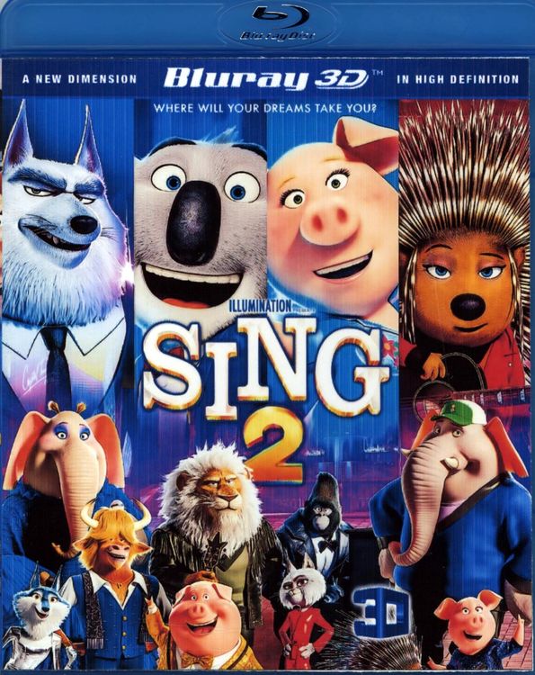 3D Blu-ray Disc: Sing 2 (English / Made in Sri Lanka) (Neu (gemäss ...