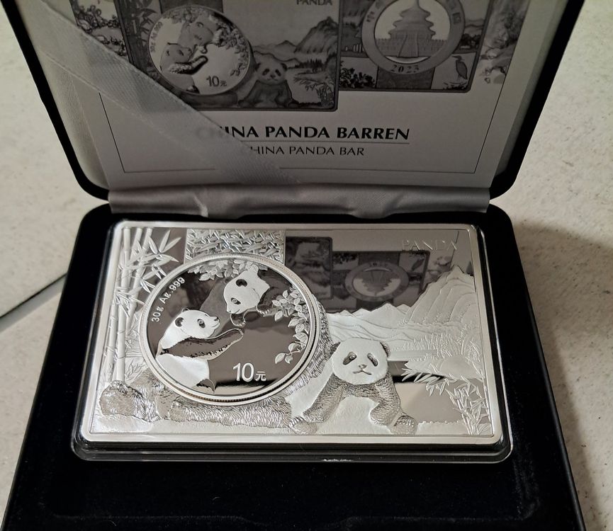 1 OZ Silber Panda 2023 in 3 OZ Silber Münzbarren | Kaufen auf Ricardo