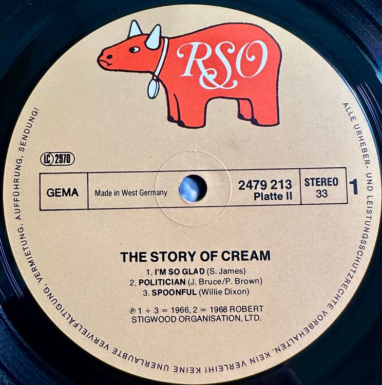 Cream - The Story Of Cream // LPs: VG+; Sleeve: VG+ (Gebraucht) in ...