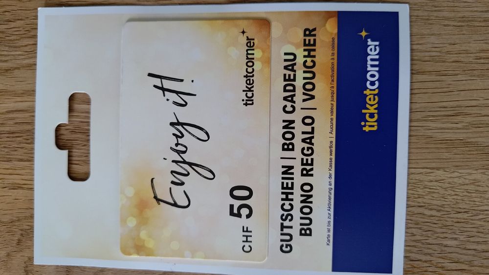 ticketcorner event Gutschein 50.- | Kaufen auf Ricardo