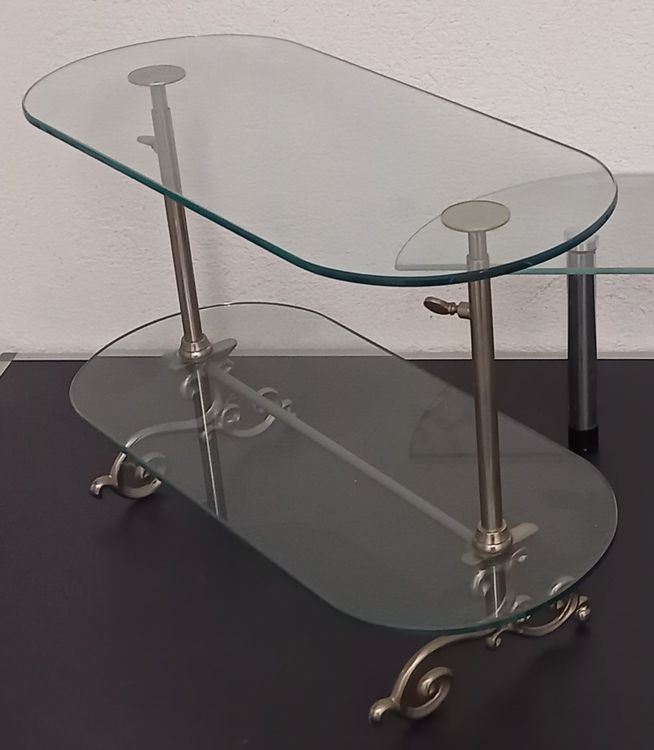 HÜBSCHES *GLAS - REGAL FÜR ALLERLEI* OVAL/INTAKT/CA. 20 X 46 (Gebraucht ...