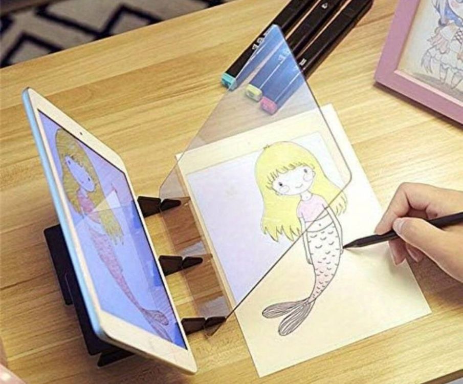 Zeichnen, malen, Skizze: Projektion vom Display aufs Papier (Neu und ...