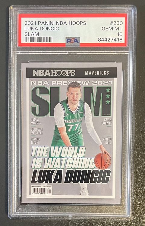 NBA Luka Doncic 2021-22 NBA Hoops SLAM Card PSA 10 (Neu (gemäss ...