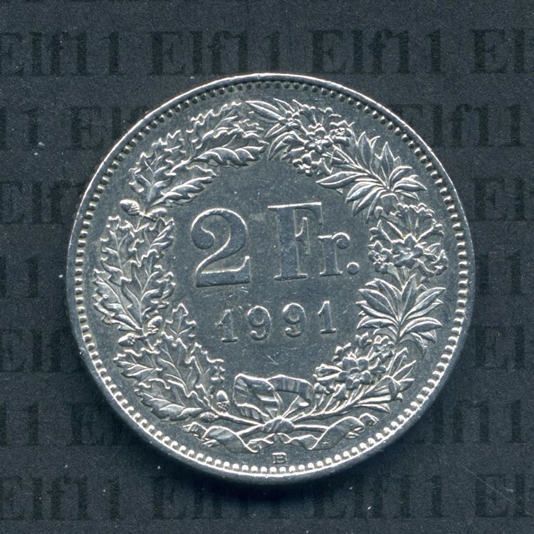 CHF___2.00 1991 -vz 2 Franken (Gebraucht) in Widnau für CHF 5 – mit Lieferung auf Ricardo kaufen