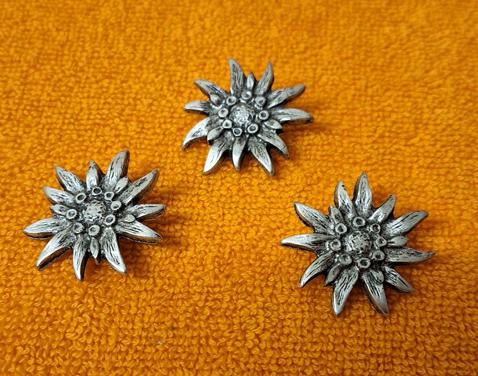 Neu: Pin Edelweiß antiksilber gross | Kaufen auf Ricardo