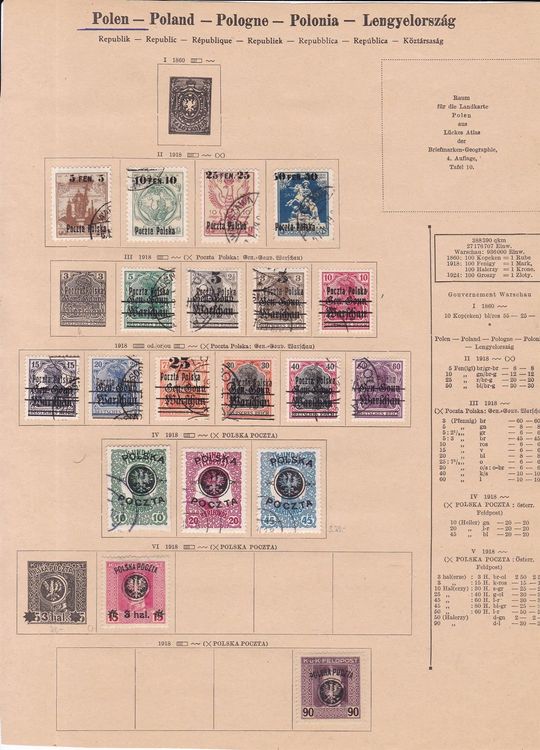 Briefmarken Lot "Polen" ab 1918 (Gebraucht) in Münchwilen AG für CHF 23 ...