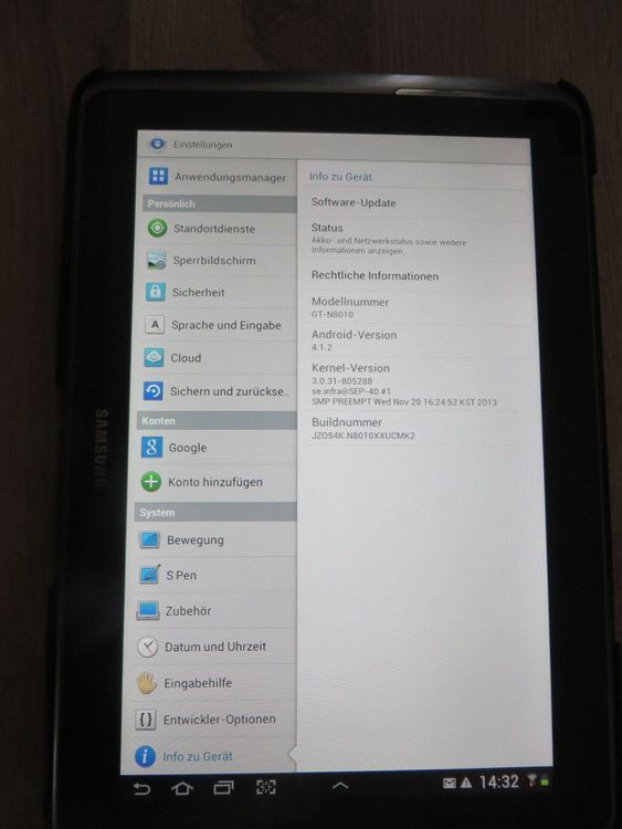 Samsung Tablet GT-N8010 Profi ab Fr. 1.- (Gebraucht) in für CHF 26 ...