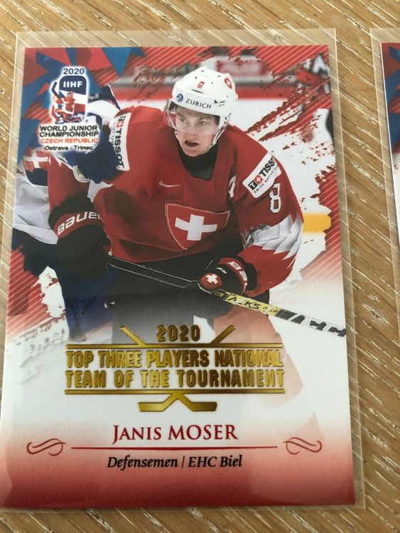 Janis Moser EHC Biel NHL Hockey Card (Gebraucht) in Meierskappel für ...