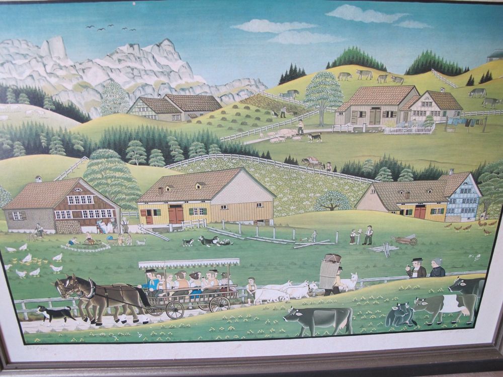 Willi Keller Appenzeller Bauernmalerei Druck Signiert329/380 (Gebraucht) in Altnau für CHF 130 ...
