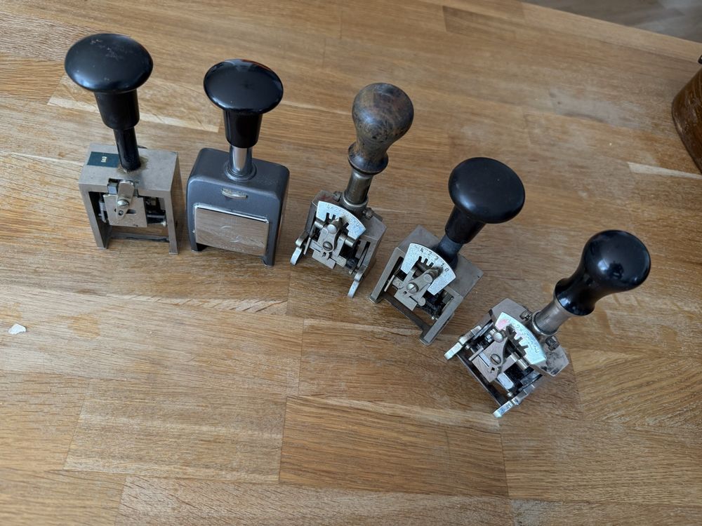 5 antike Datumsstempel Nummernstempel Antike Stempel (Gebraucht) in ...