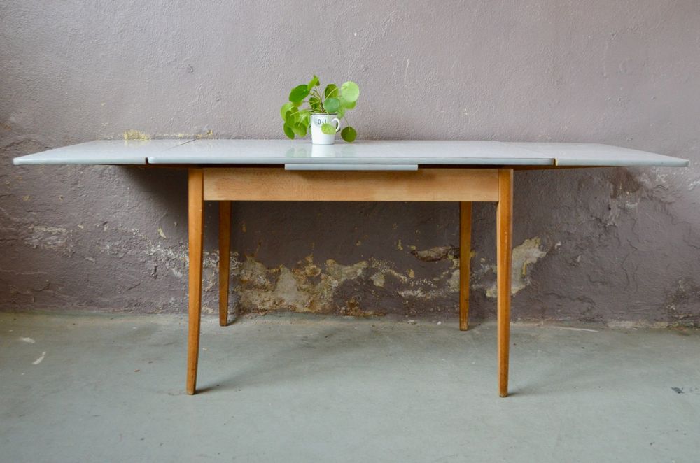 Table bistrot vintage à rallonge en bois formica scandinave | Acheter ...
